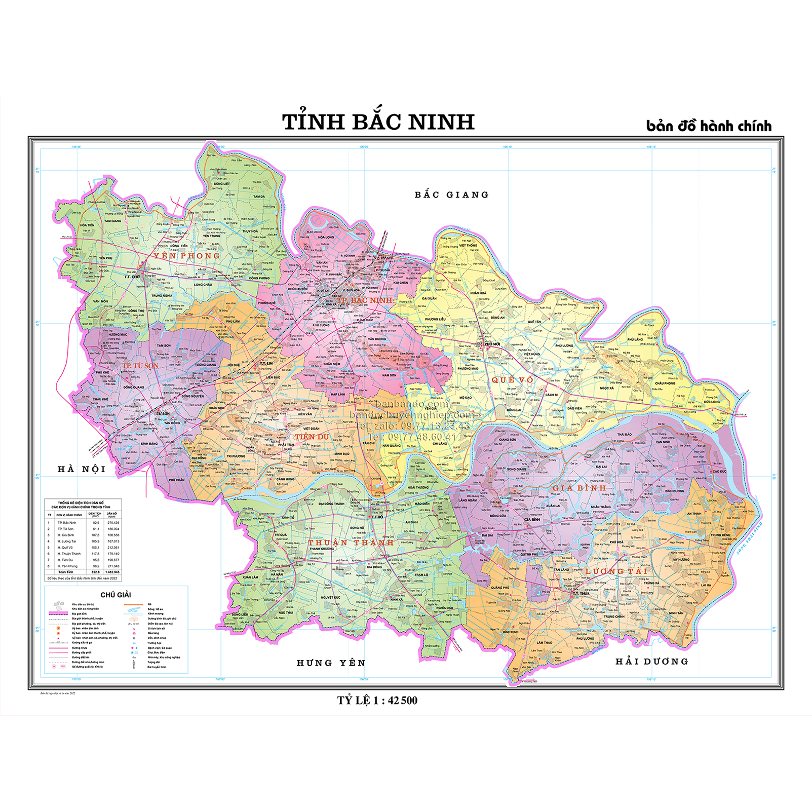 Bản đồ hành chính tỉnh Bắc Ninh,Bản đồ tỉnh Bắc Ninh,Bản đồ tỉnh Bắc ...